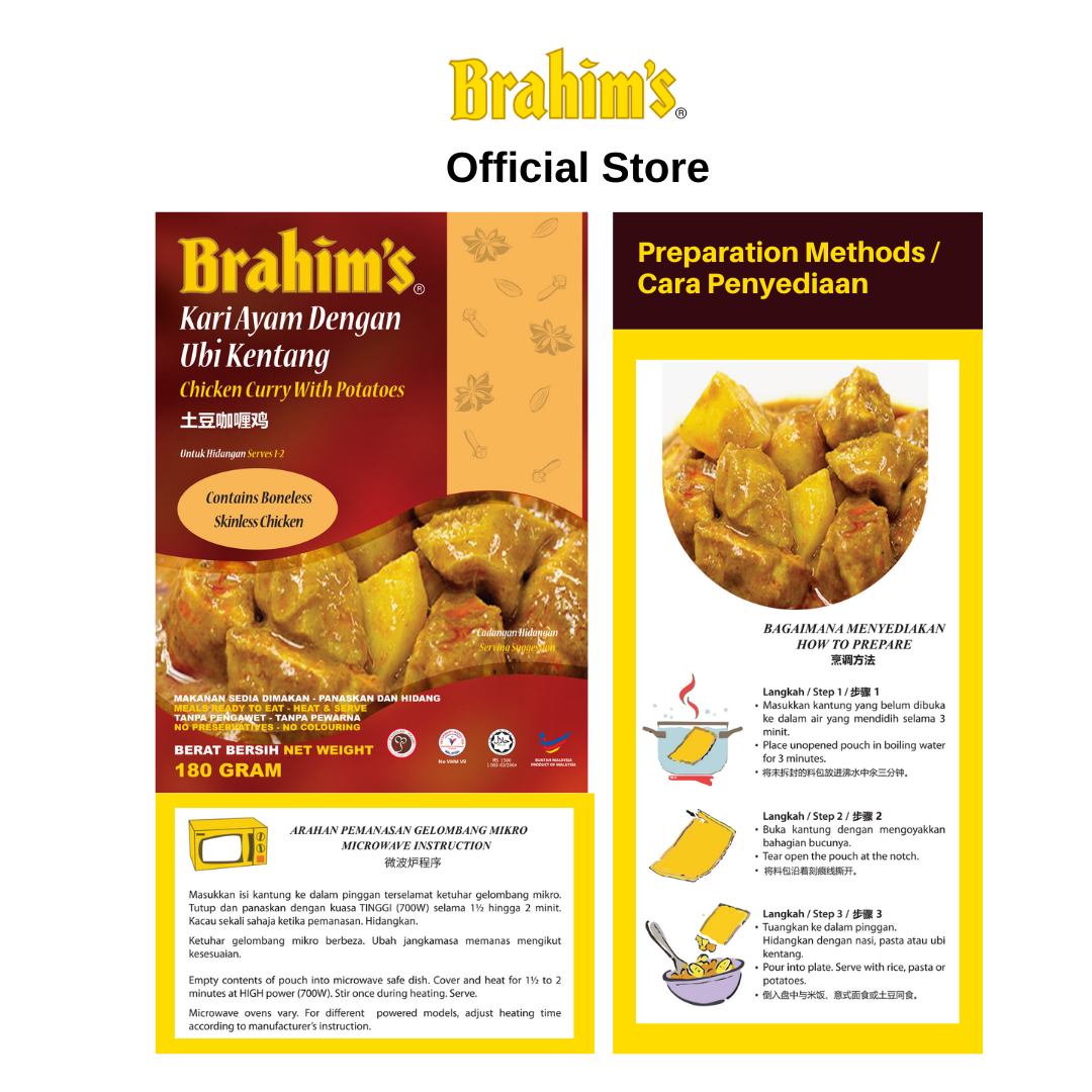Brahim's Meal Ready To Eat 180g & 120g - Makanan Sedia di Makan ...