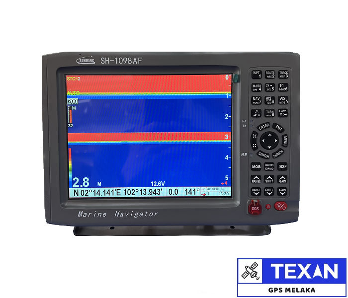 SUNHANG SH-1098AF Class B AIS Marine GPS Chartplotter and Fishfinder ...