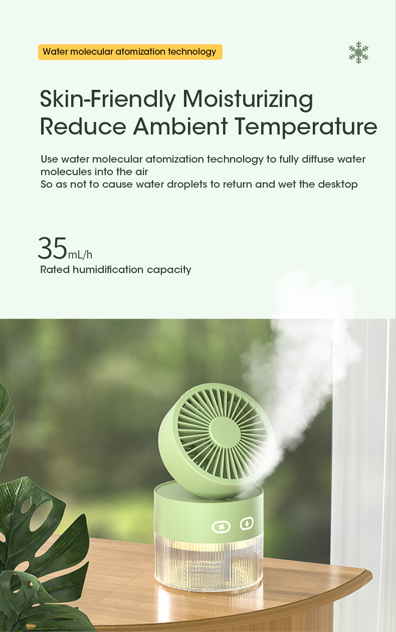 【Year End Sale】3 in 1 Mini Portable Fan Rechargeable Nano Mist Spray ...