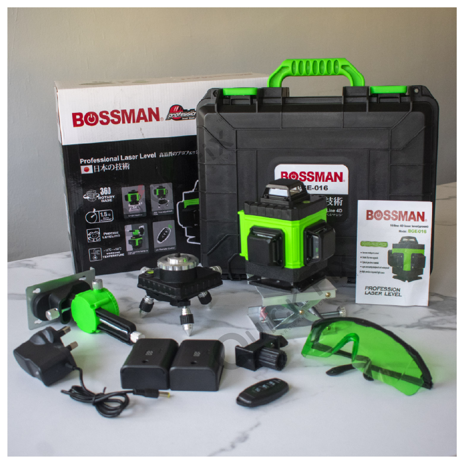 QuickFix BOSSMAN 16 Line Laser Self-Leveling Machine w/ Remote Control ...