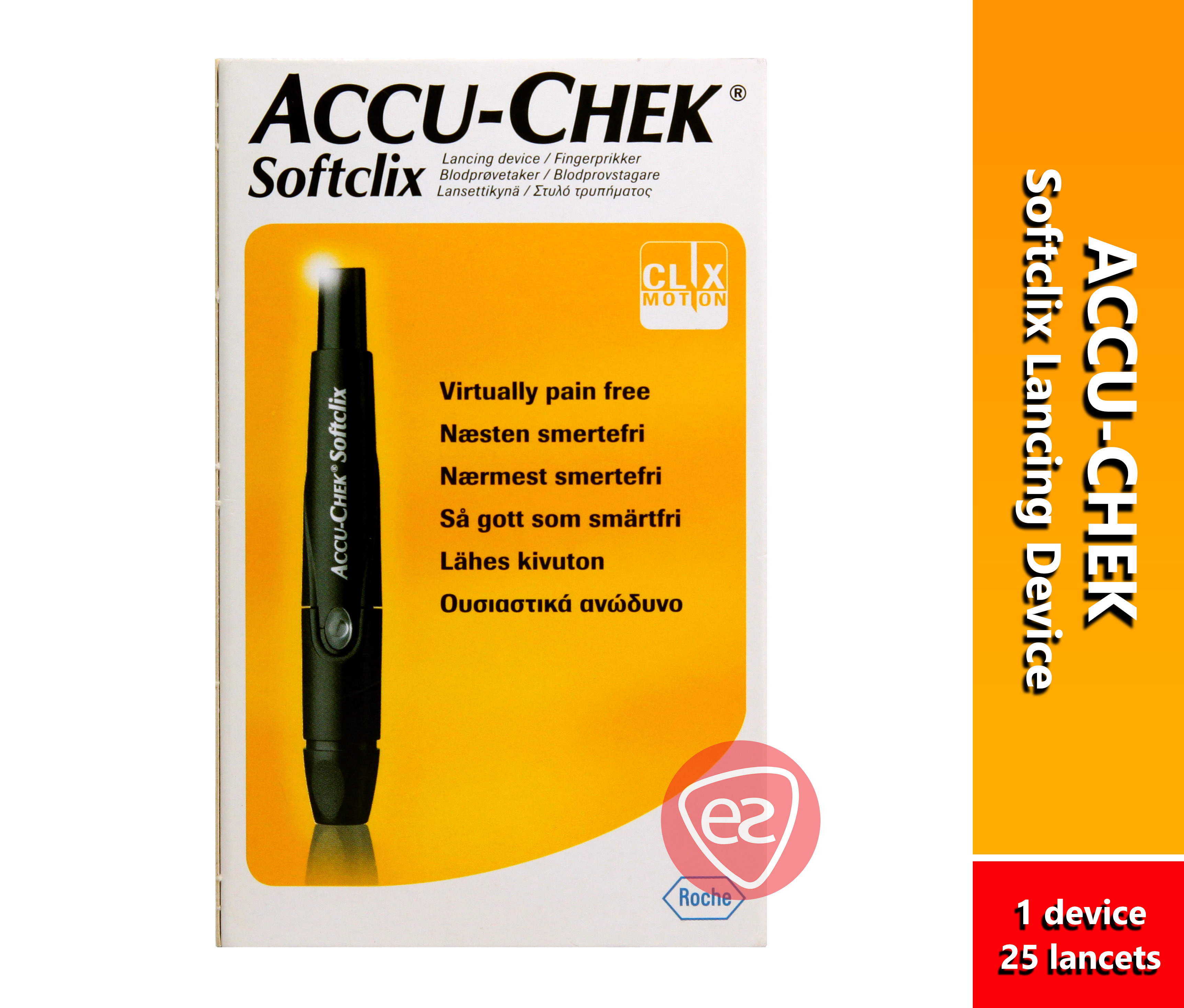 Accu-Chek Softclix Kit (1 Softflix Lancing Device + 25 Softlix Lancets ...