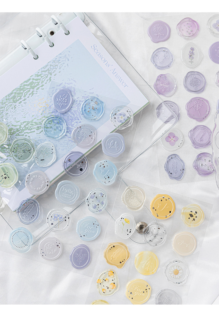 INS Sealing Dear Clear Series 3D Wax Seal Patterns Deco Stickers DIY ...