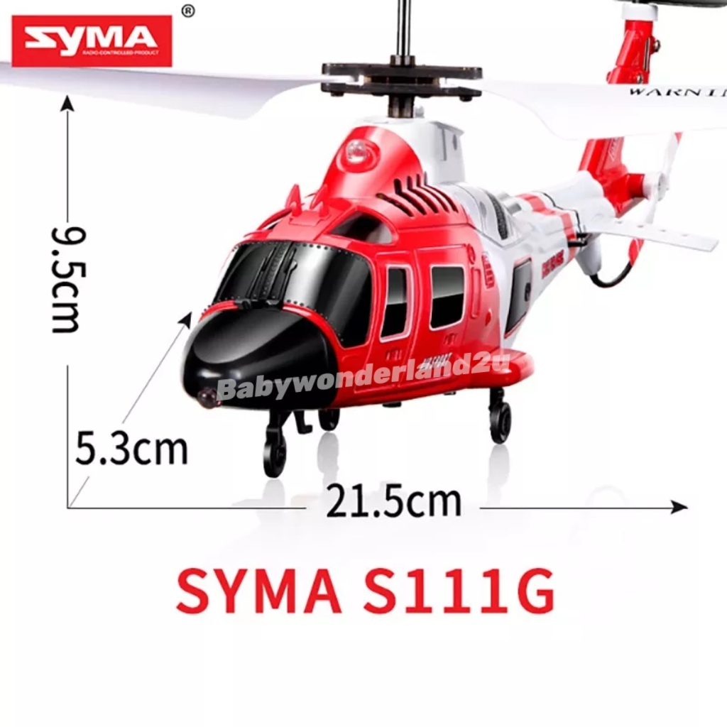 RC Helicopter SYMA S111G/S109G Helicopter With LED Light 3.5CH Remote Control | Shopee Malaysia