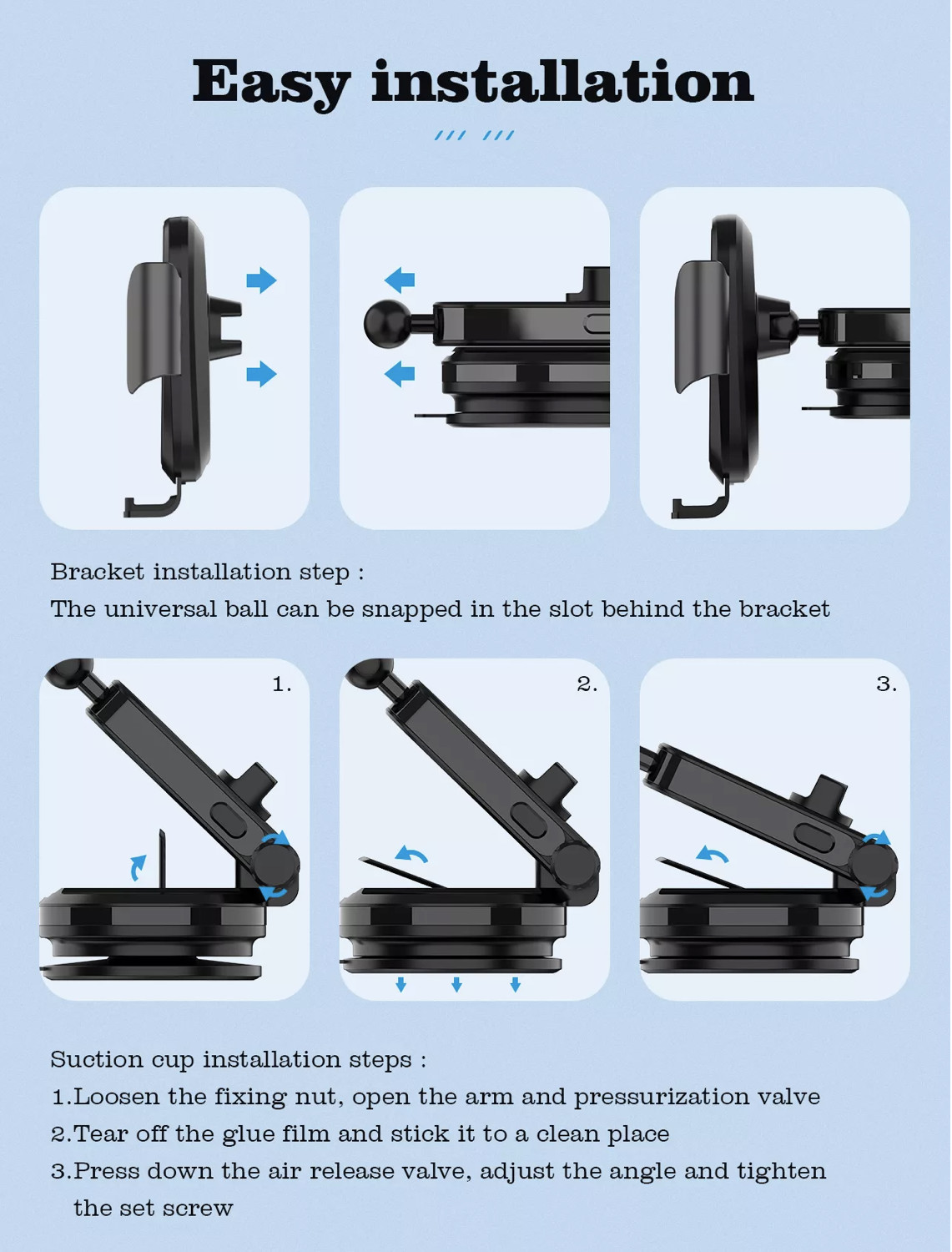 LDNIO MW21-1 15W WIRELESS FAST CHARGE DASHBOARD CAR MOUNT PHONE HOLDER ...