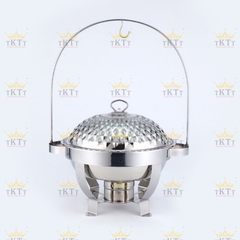 TKTT 4.5 Litres Diamond Hanging Dome Chafing Dish Chafer Buffet Tray ...