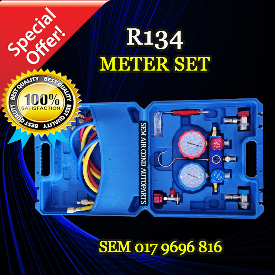 R134 METER SET MANIFOLD GAUGE AIR COND METER SET DIAGNOSTIC R134a (CAR ...