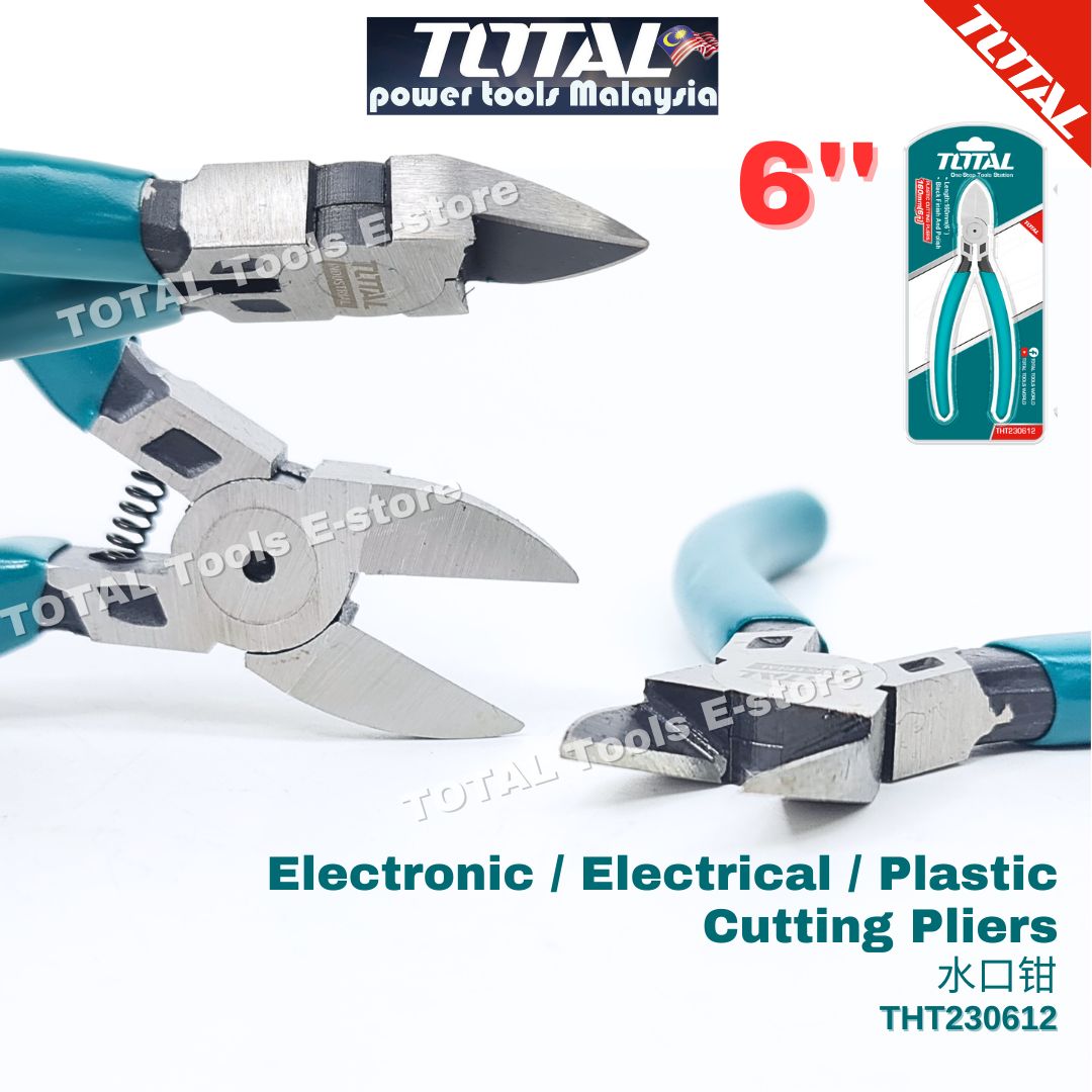 TOTAL 6'' Electronic / Electrical / Plastic Cutting Pliers tool 水口钳 ...