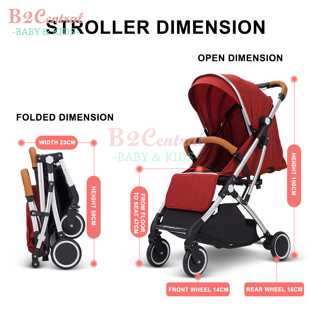 Cabin Size Baby Stroller Lightweight Foldable Compact Stroller Bayi ...