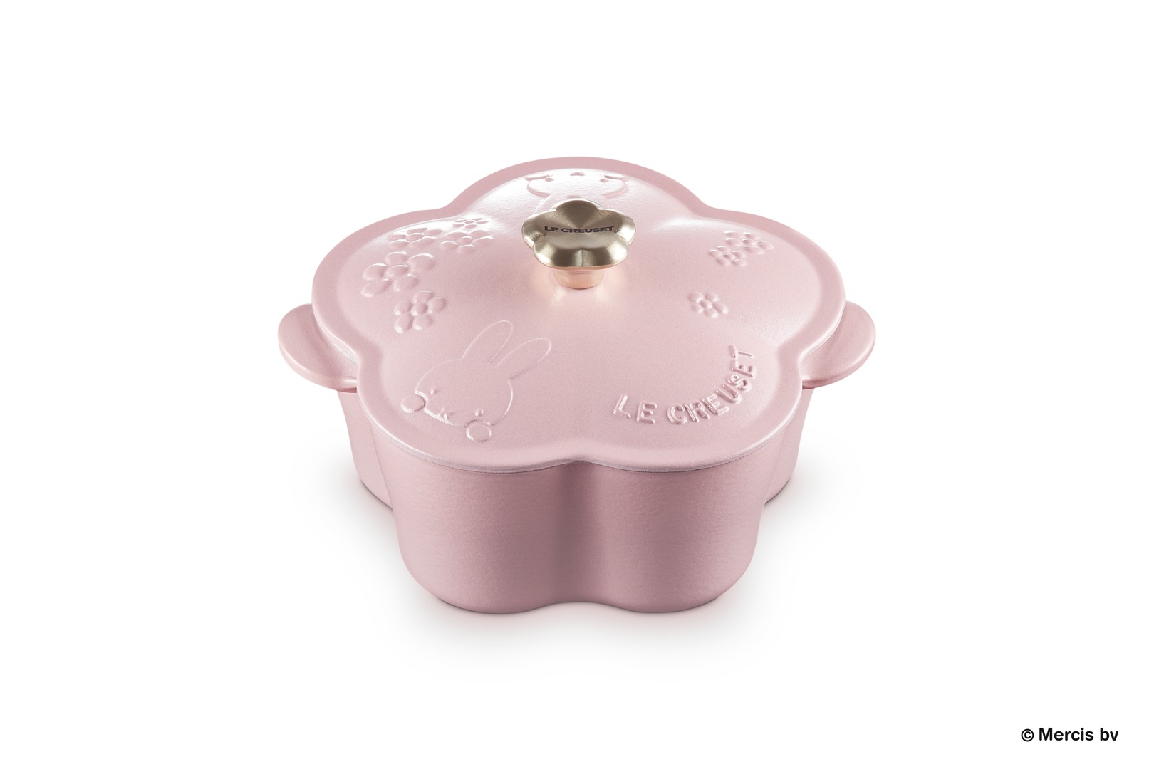 Le Creuset MIFFY Flower Shaped Casserole with Light Gold Flower Knob ...