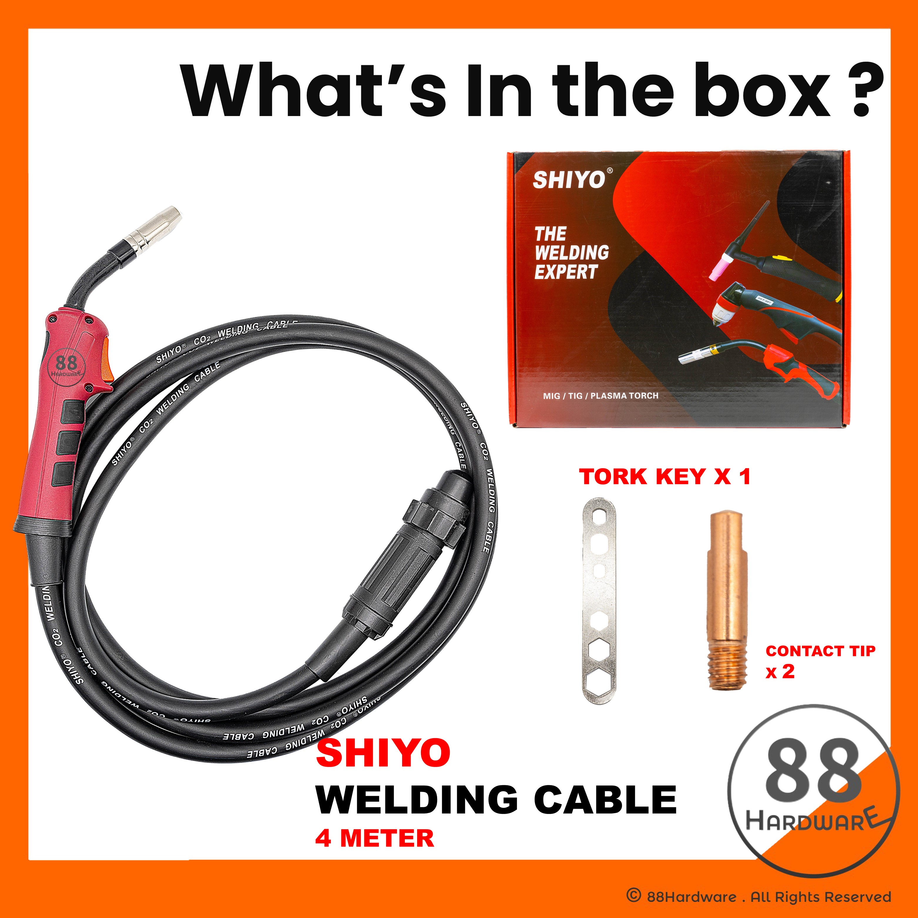 3M 4 Meter MB15 mig torch / mig welding torch / mig cable torch / co2 ...