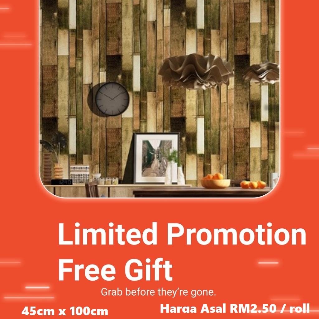 PVC Waterproof KYK Wallpaper Kertas Dinding Wallsticker Self Adhensive ...