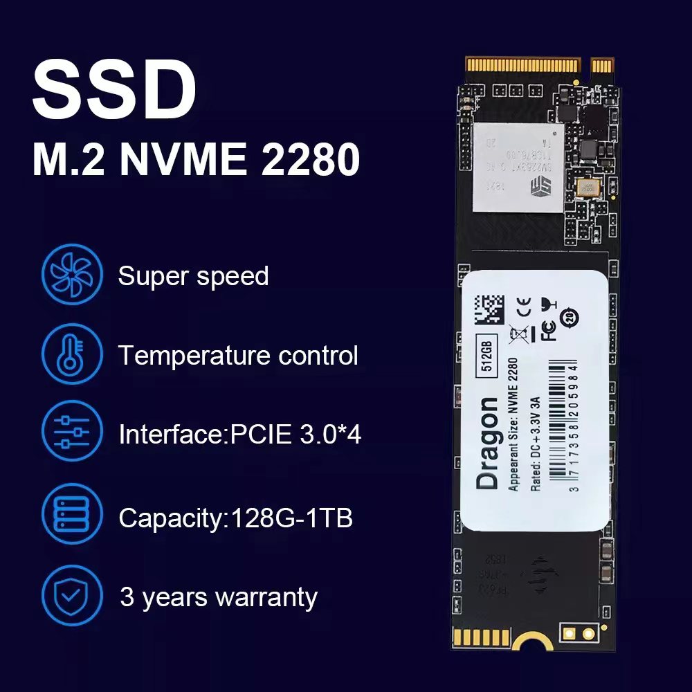 Dragon NVMe M.2 2280 PCIe 3x4 SSD 128GB/256GB/512GB/1TB/2TB for Laptop ...