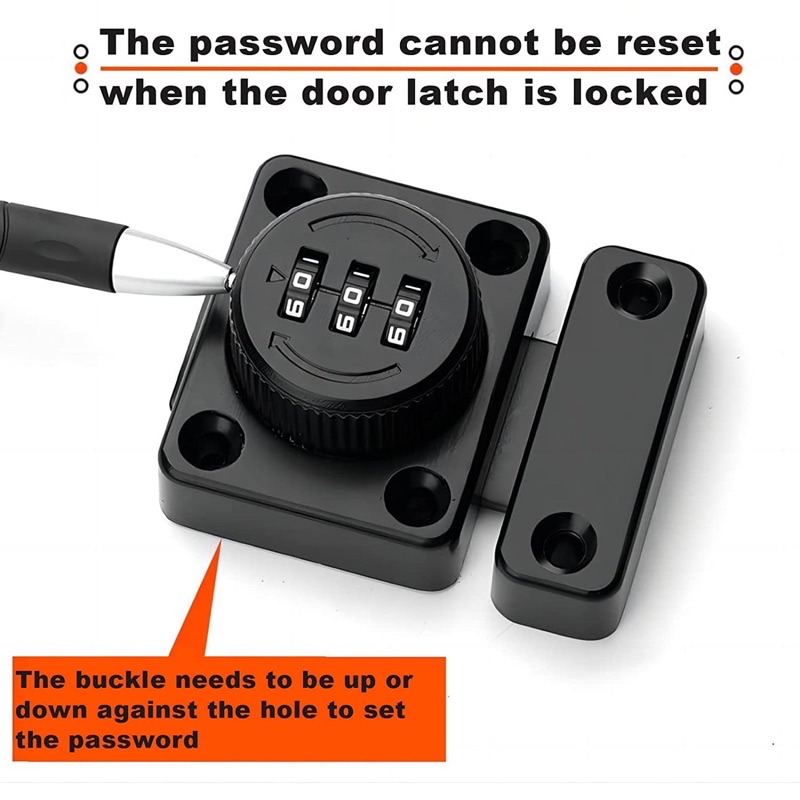 Password Bolt Lock / 3 Digit Combination Lock Bolt / Latch / Keyless ...