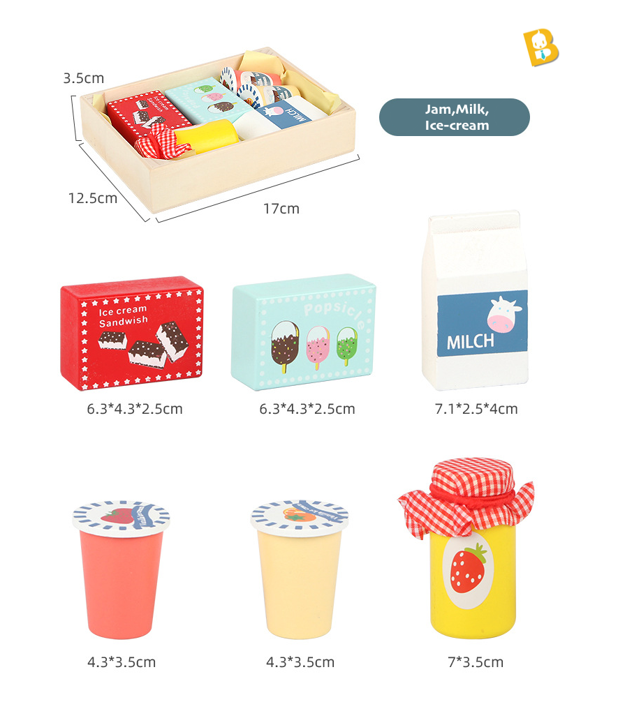 BabyBoss Wooden Magnet Food Cutting Fruit Vegetable Food Toy Pretend ...