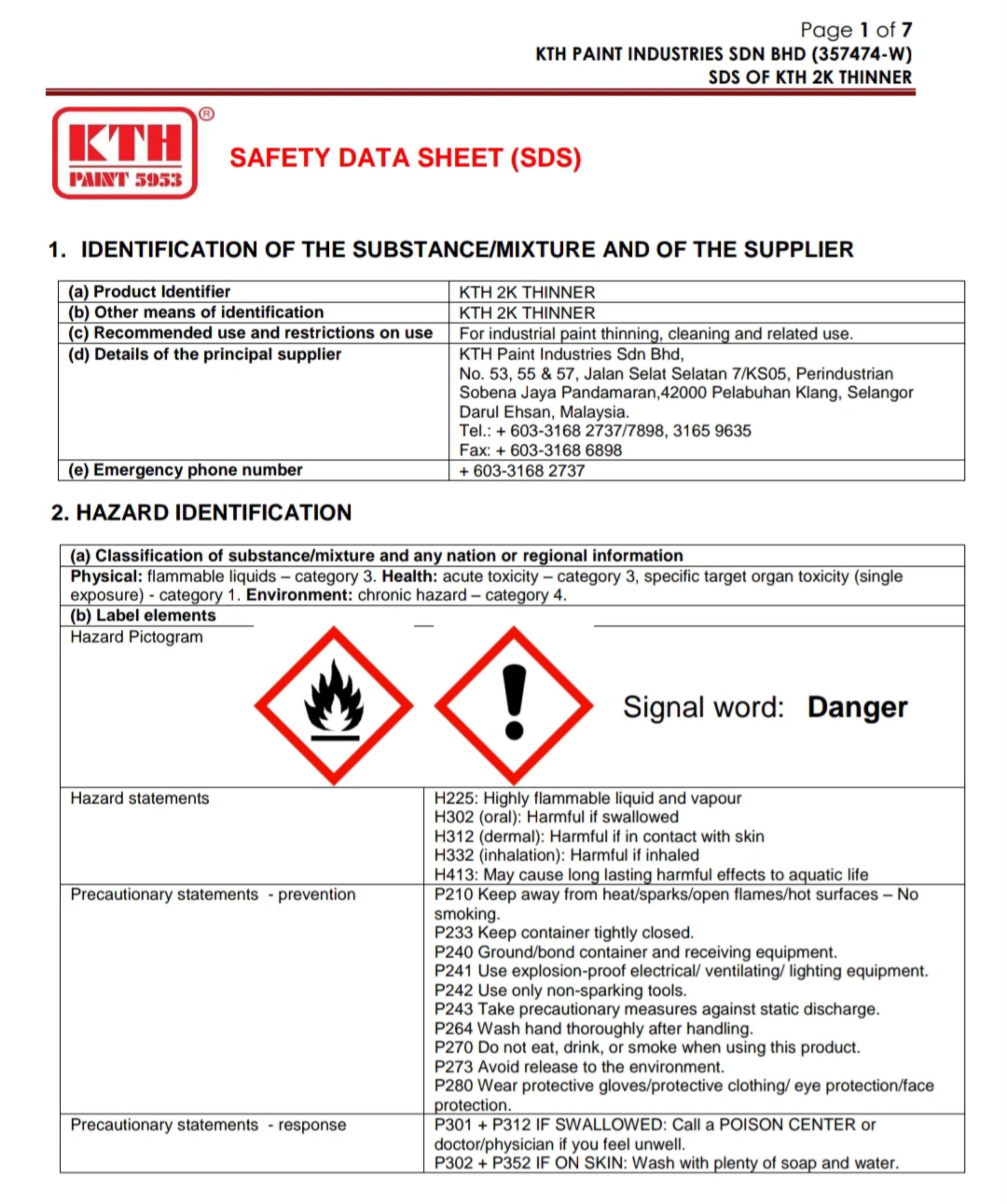 KTH 2K THINNER 2KG / EPOXY THINNER / CAR THINNER | Shopee Malaysia