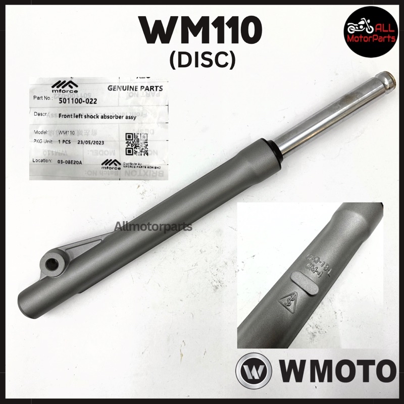 [100% ORI] WMOTO WM110 WM 110 (DISC) FRONT FORK ABSORBER SHOCK ASSY ...