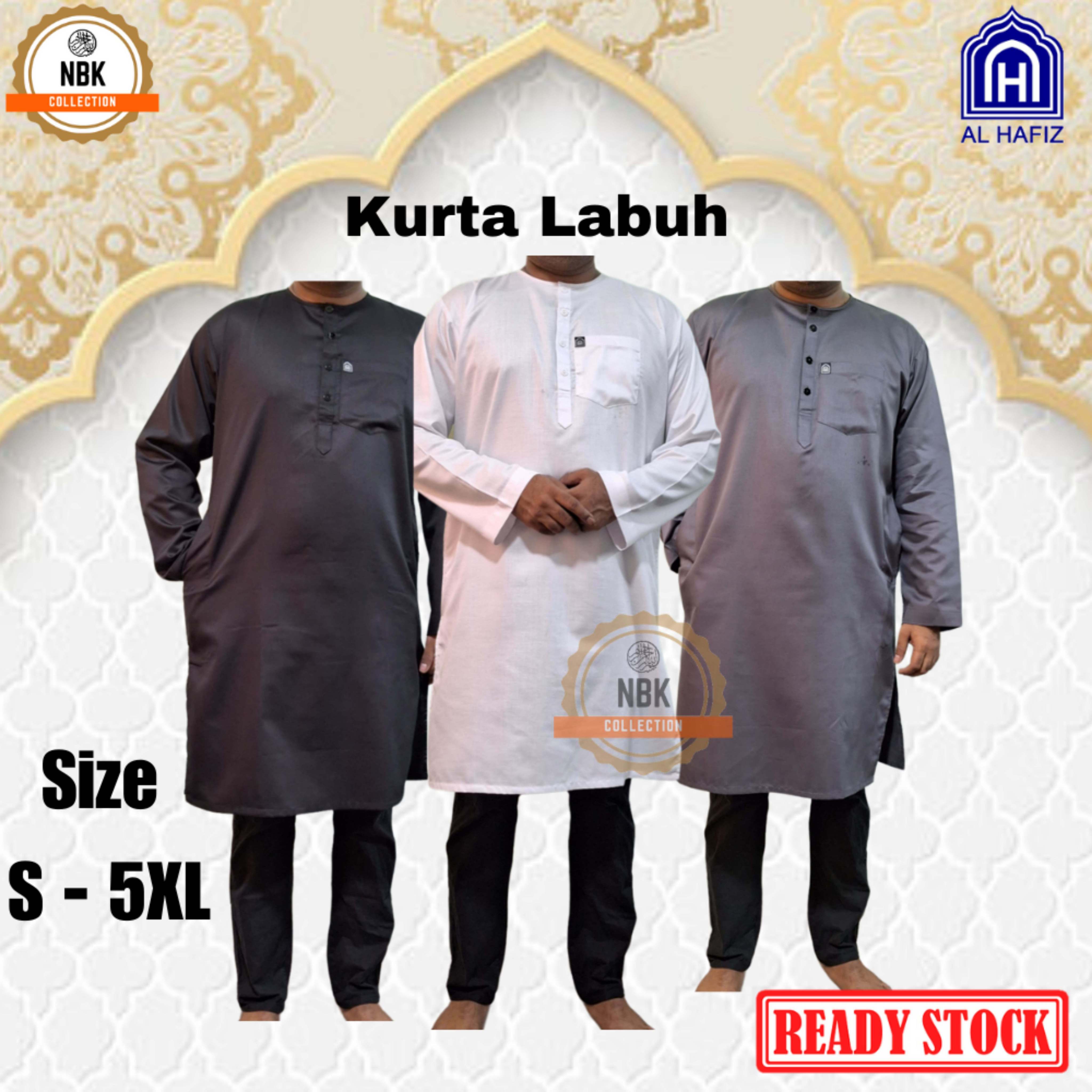 Kurta Labuh Lelaki Dewasa Teluk Belanga Kurta Panjang Kain Cotton by Al ...