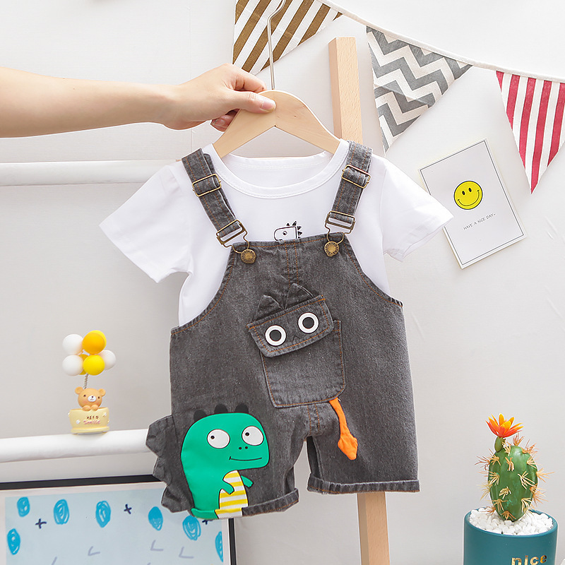 Kanak-kanak memakai Suspender kanak-kanak Pakai baju Cotton Summer new ...