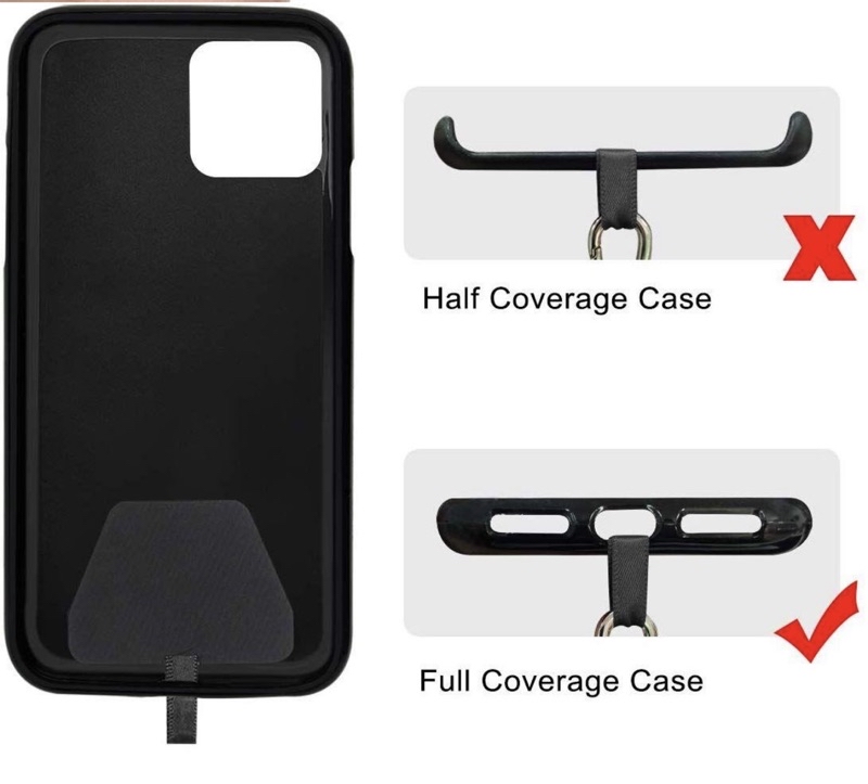 Lanyard Handphone ID card Lanyard Nylon Patch Crossbody Neck Clip Snap ...