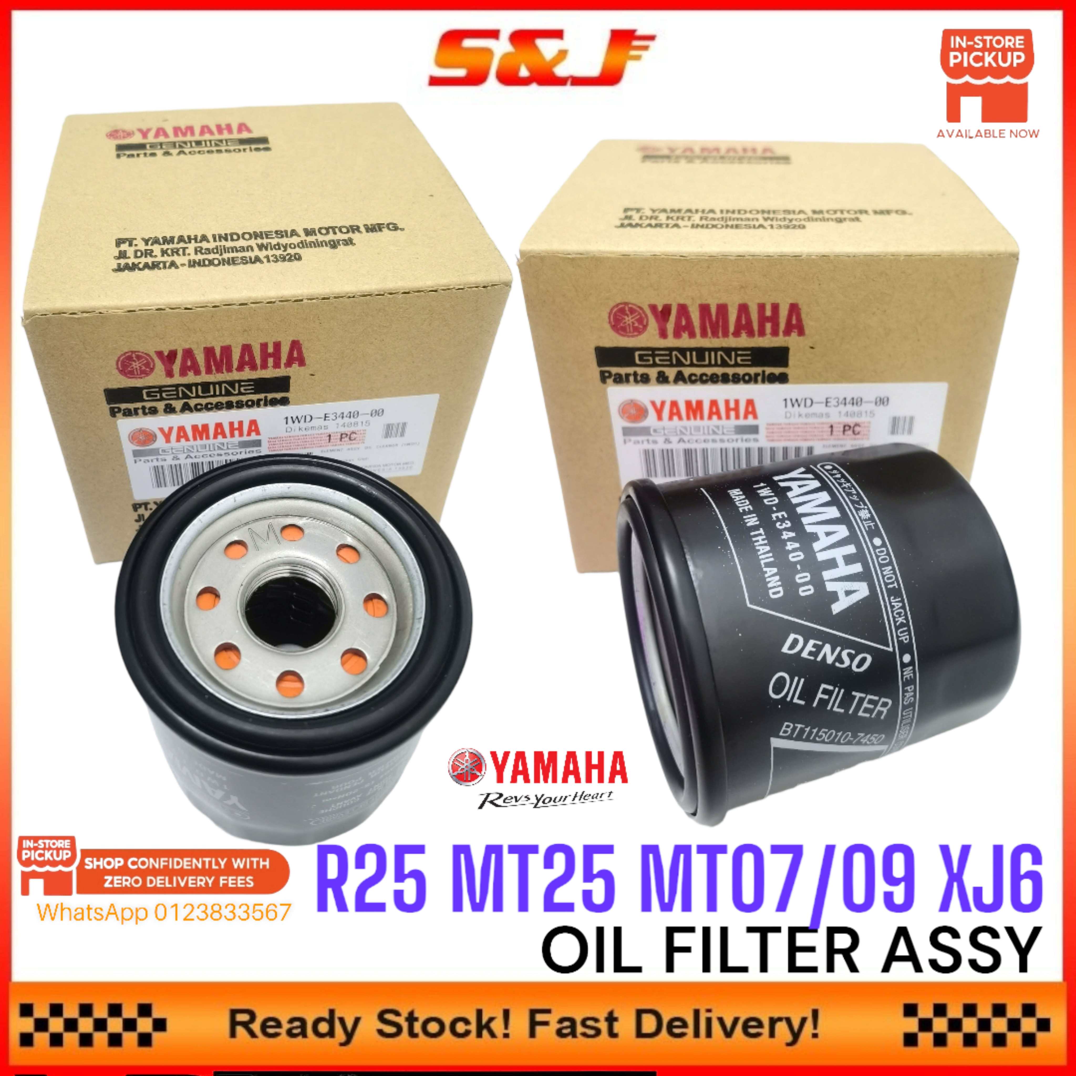 YAMAHA R25 R6 R1 MT09 MT09 XJ6 OIL FILTER ELEMENT ASSY OIL CLEANER 1WD ...