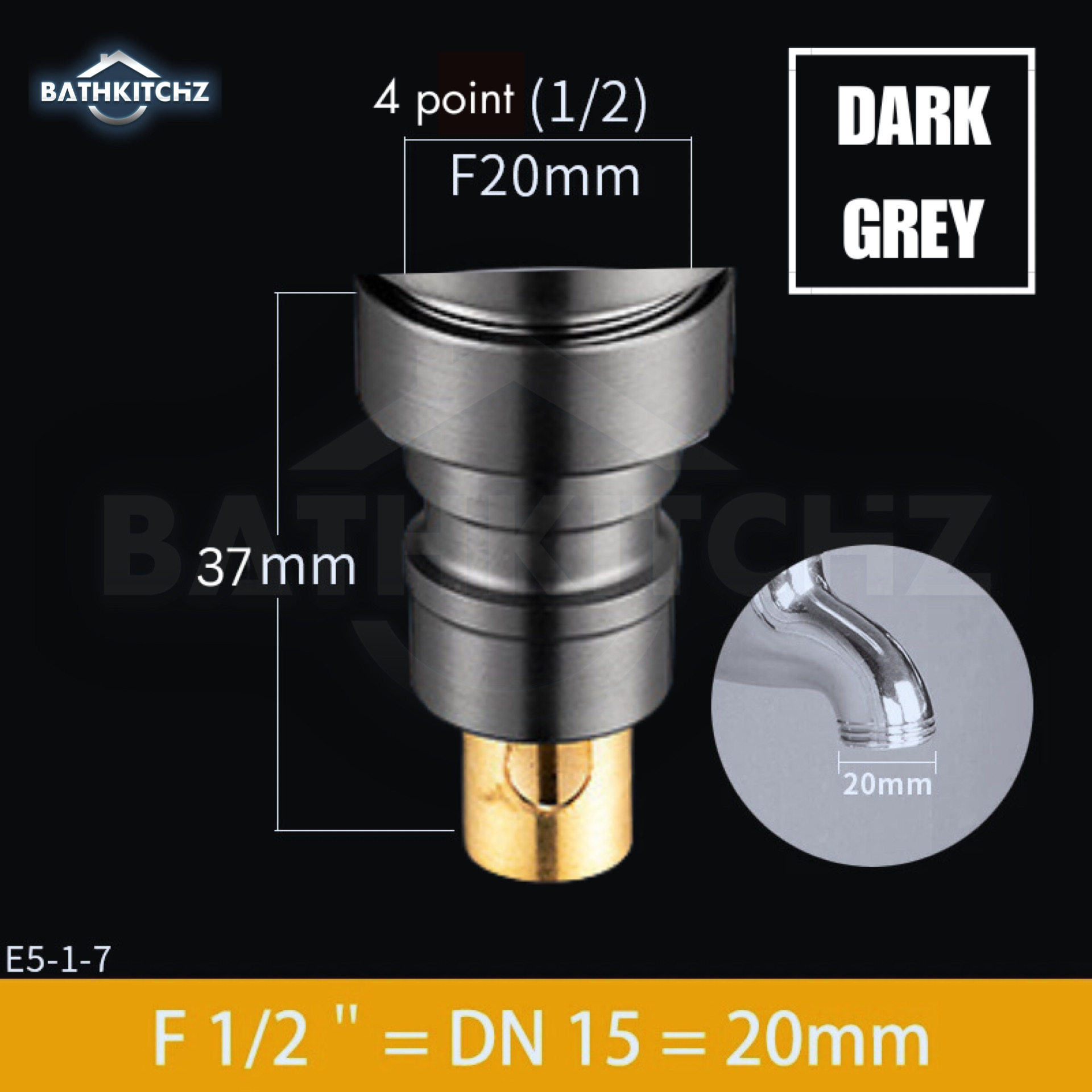 BATHKITCHZ SUS 304 Pin Stopper Connector Water Stop Faucet Water Outlet ...