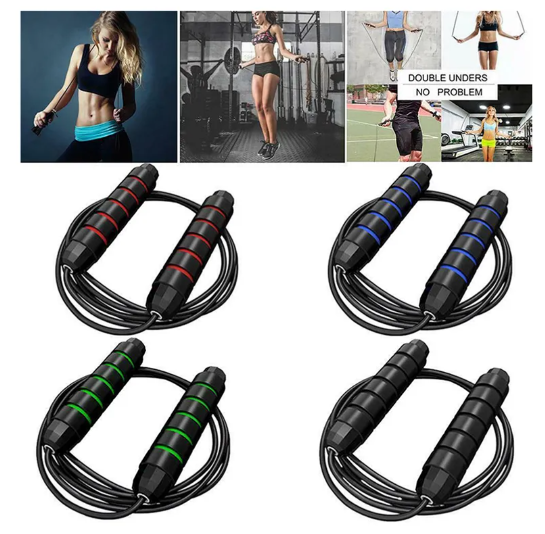 Fitness Skipping Rope Strong Metal Steel Wire Weight Jumping Rope Tali ...