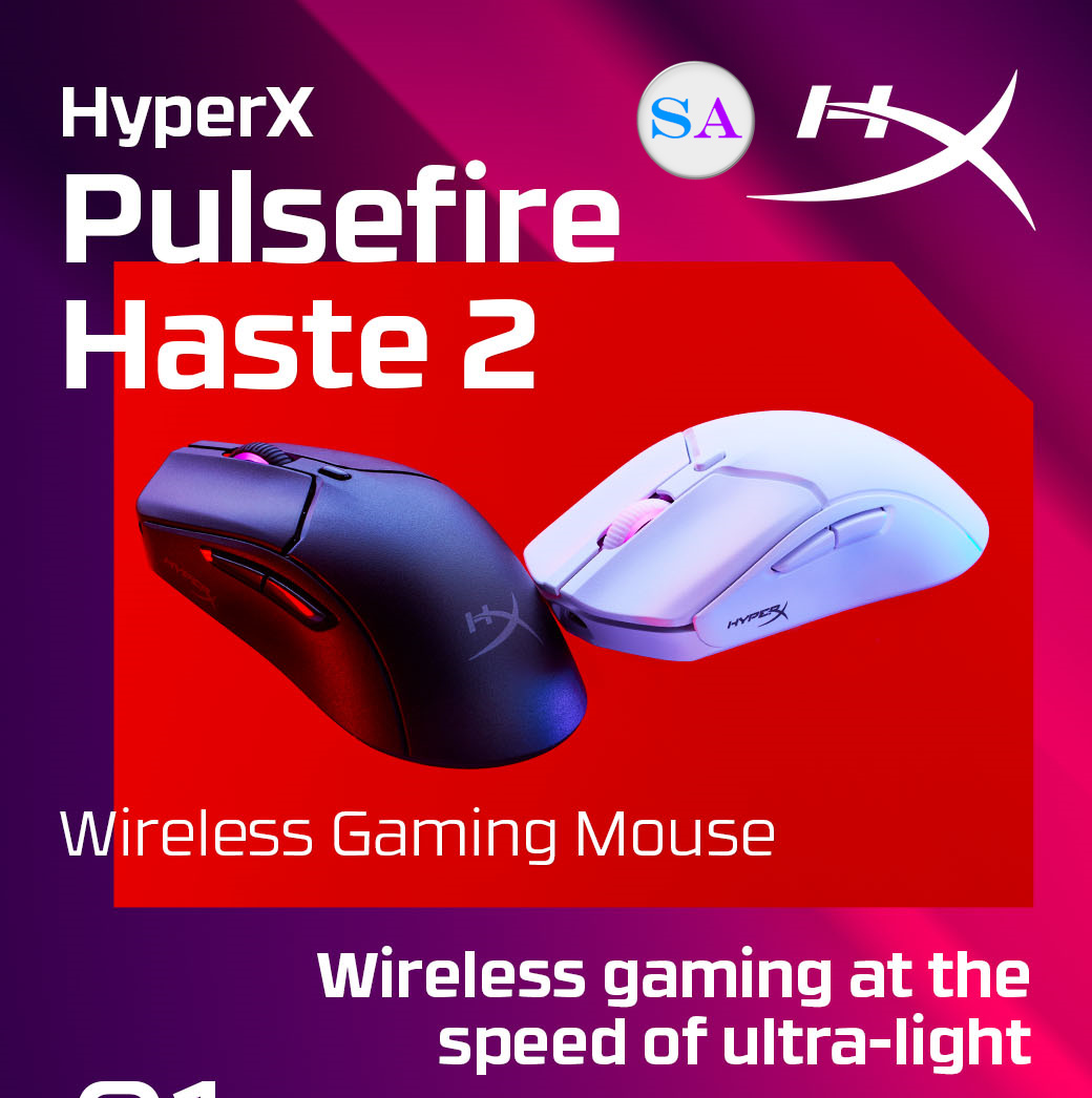 HYPERX PULSEFIRE HASTE 2 LIGHTWEIGHT RGB WIRELESS GAMING MOUSE ...