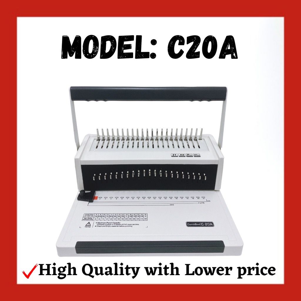 High Spec Heavy Duty Metal Comb Binding Machine Pitch Manual Wire ...
