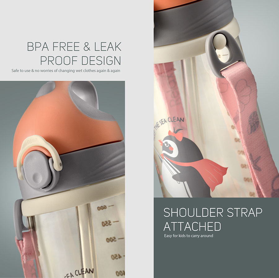 FREE GIFT* RELAX 600ML PPSU KIDS STRAW BOTTLE - D9960 | Shopee Malaysia