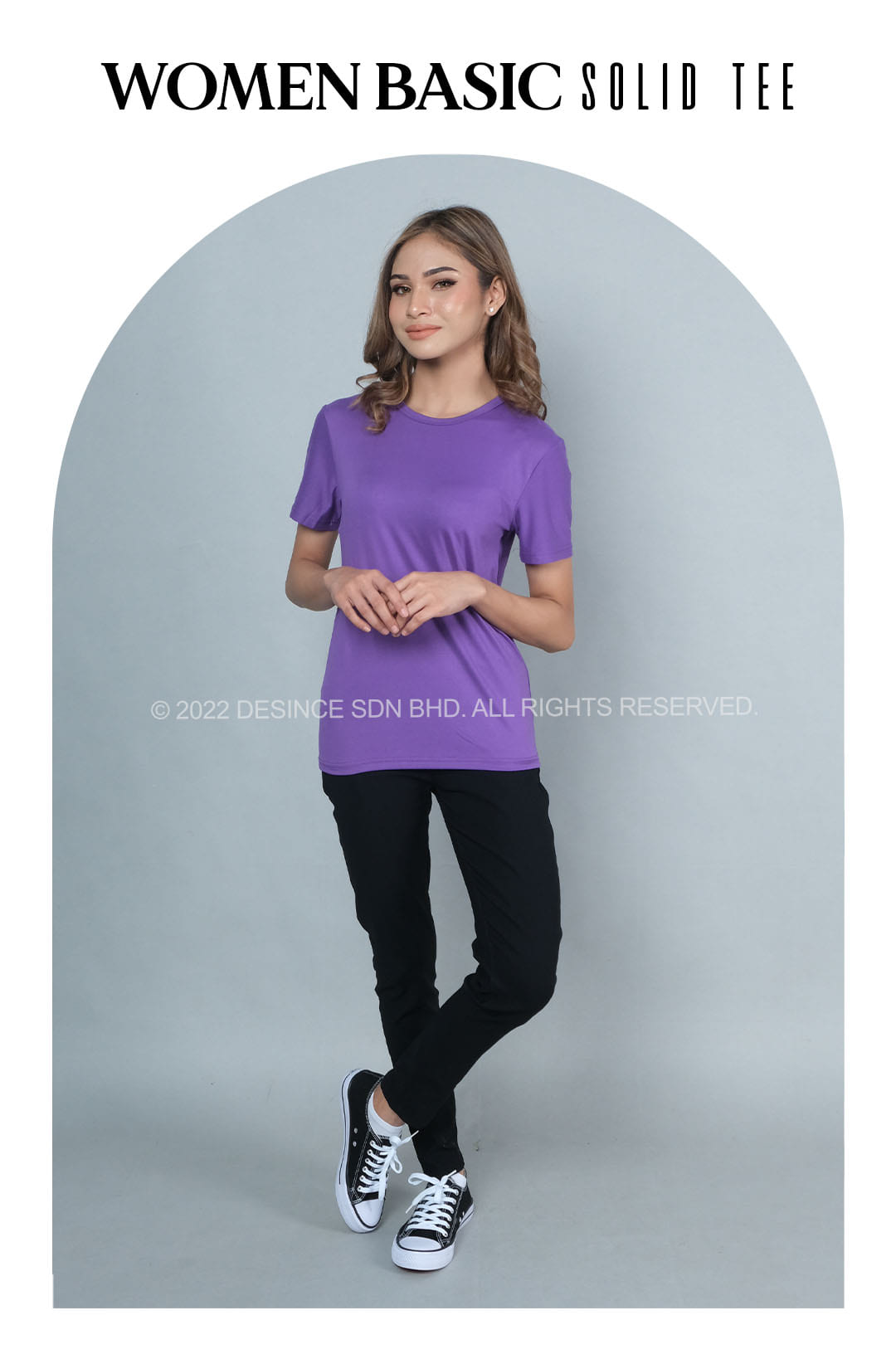 🇲🇾 DESINCE Women Short Sleeve Basic Tees Solid Color Woman T-shirt ...