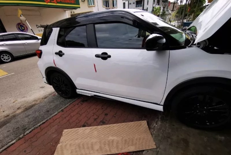 PERODUA ATIVA GEAR UP GU LOOK WITH COLOUR BODYKIT BODY KIT SKIRT ...