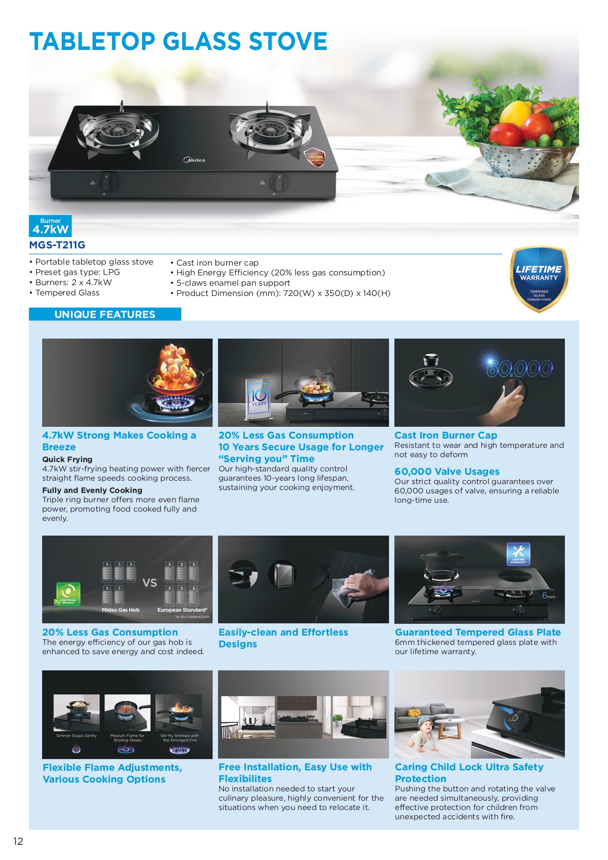 SYK Midea Kitchen Hood MCH-90J82 Cooker Hood Kitchen Gas Hob Stove ...