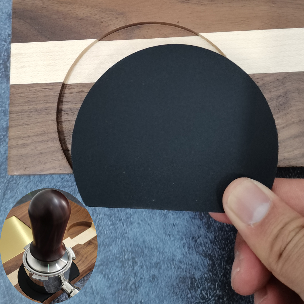 Wood Coffee Tampers Holder Mat Anti-Slip Coffee Tampering Station Pad ...