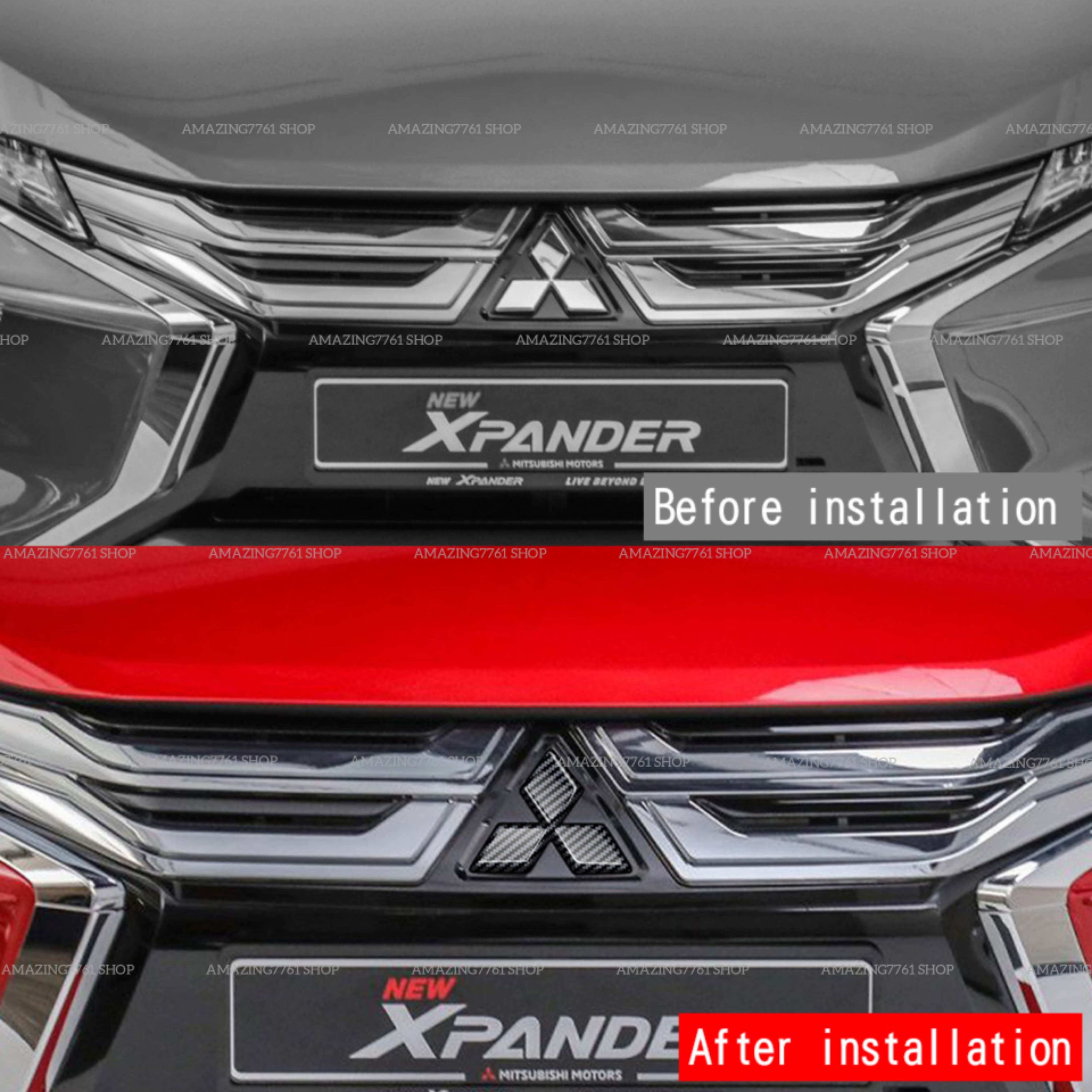 AMAZING MITSUBISHI XPANDER CAR LOGO EMBLEM FRAME COVER PNP MITSUBISHI ...