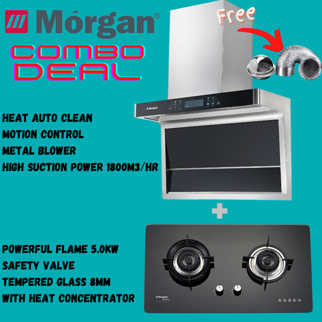 MORGAN DESIGNER HOOD 1800 m³/hr MOTION CONTROL HEAT AUTO CLEAN MDH ...