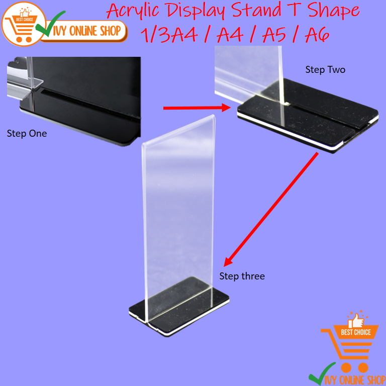 Acrylic Sign Holder A4 Thickness Double Sided Thick Plastic Sign ...