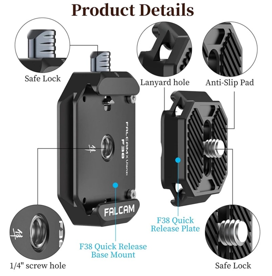 FALCAM F38 Quick Release Backpack Shoulder Strap Bag Clip System Tripod ...