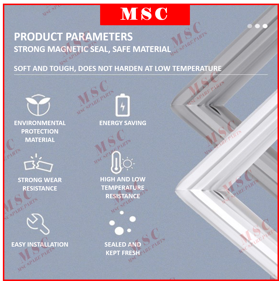 Universal Refrigerator / Freezer / Chiller Door Rubber Gasket Showcase ...