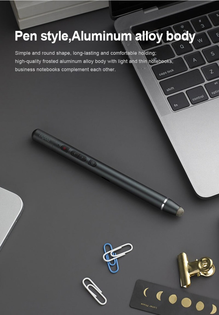 Rapoo XR200 USB 2.4G Touchable Rechargeable 3R Laser Presenter Pen - 2 ...