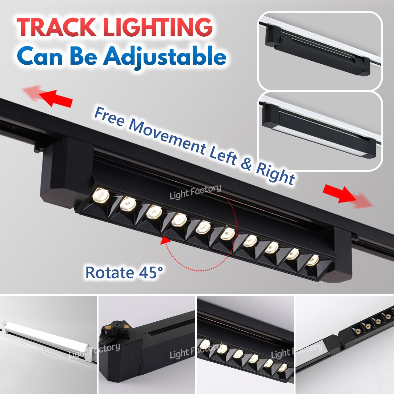 🔥NEW🔥Linear Led Track Light 10W 20W 30W Spotlight LED 1 Meter Track ...