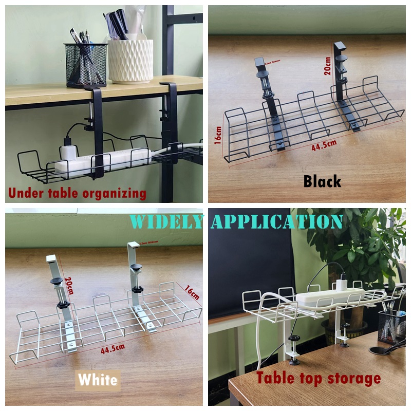 Under Desk Cable Management Rack No Punching Wire Row Storage Rack ...