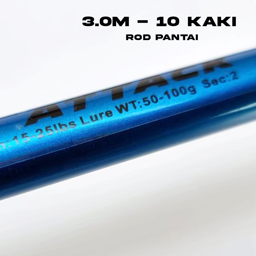 Rod Pantai 8-10 kaki-Surf Rod ATTACK 🔥Ready Stock🔥 50-100g 🔥 | Shopee ...
