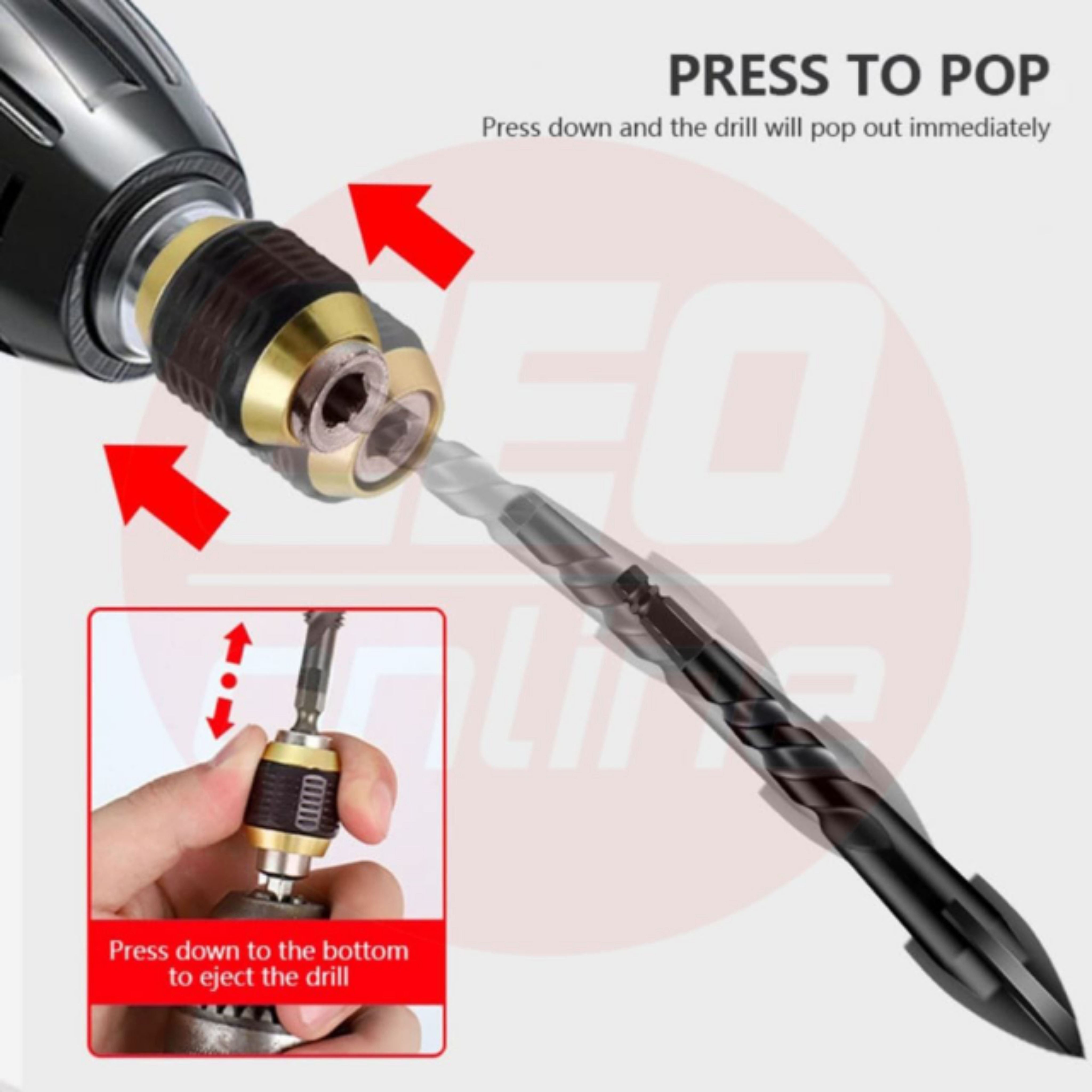 CEO 🇲🇾 60mm 1/4" Screw Drill Magnetic Drill Bit Quick Change Lock ...