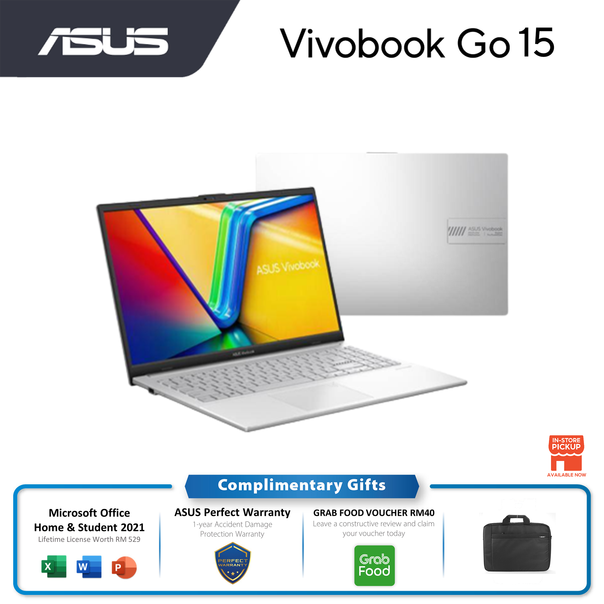 ASUS VIVOBOOK GO 15 LAPTOP E1504F-ABQ676WS LAPTOP (R5-7520U,AMD RADEON ...