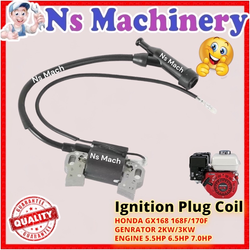 Honda GX160 plug coil GX168 168F/170F Ignition Coil Magneto Generator ...