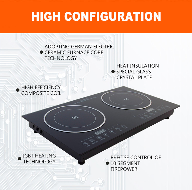 [RM408] TWK Double Electric Embedded Cooktop 2400W Induction Cooker ...