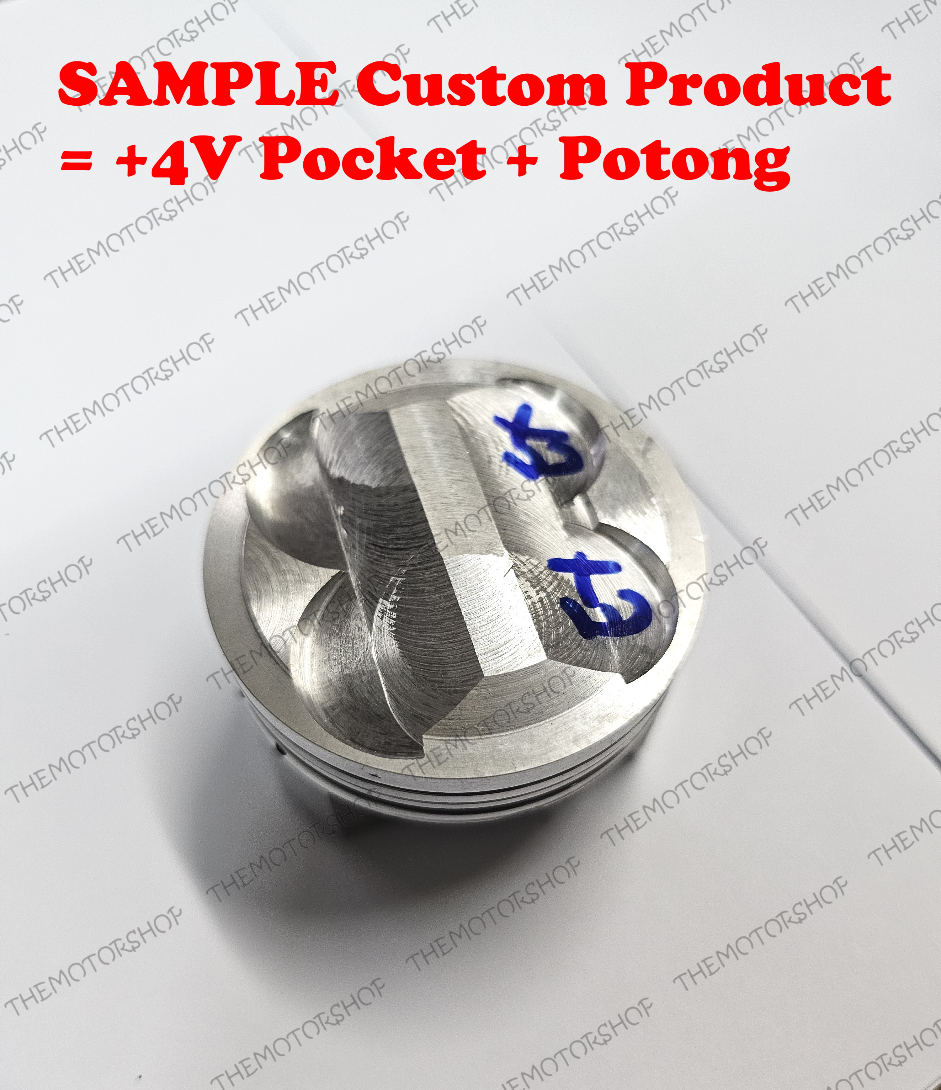 👍(+Pocket 4V/2V) 57mm/53mm DOME Piston Custom LEO RACING (13PIN 13mm ...