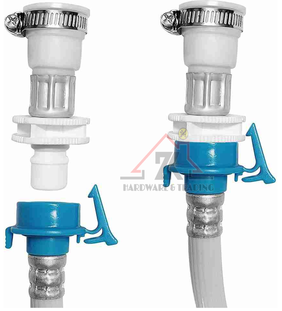 ABS Washing Machine Water Inlet Tap Adaptor 1/2" (15mm) Automatic ...