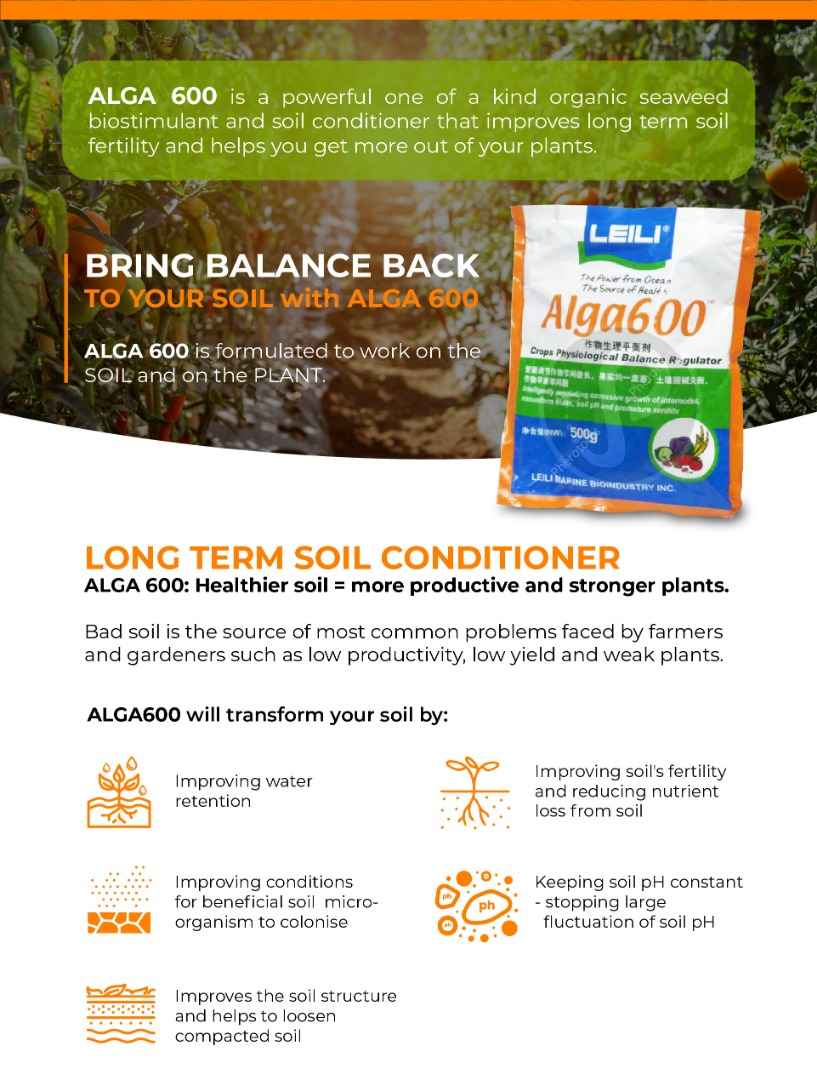 Pherotools LEILI ALGA600 Organic Biostimulant Soil Conditioner Foliar ...