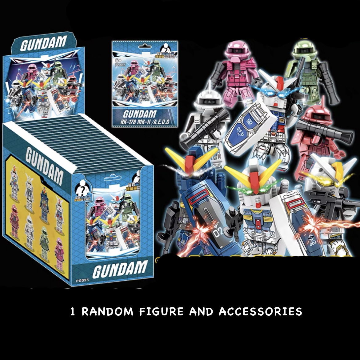 PG Mystery Gundam Mini Block Toy Minifigure Surprise Blind Bag Random ...